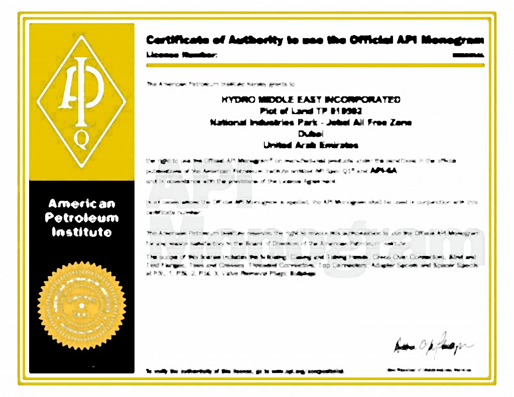API Standard Update Hydro Middle East API Standard Update Hydro Middle East